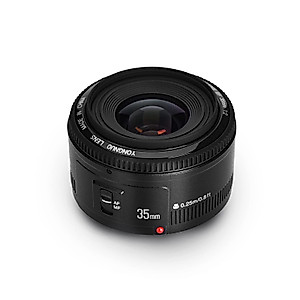 YONGNUO YN35mm F2 Lens 1:2 AF/MF Wide-Angle Fixed/Prime Auto Focus Lens for Canon EF Mount EOS Camera
