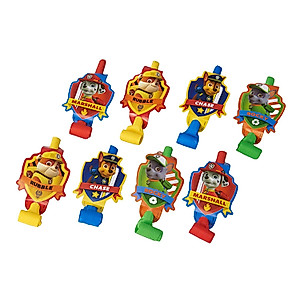 Paw Patrol Multicolor Party Blowouts - 5", 8 Pieces - Perfect Birthday Party Favors for Kids