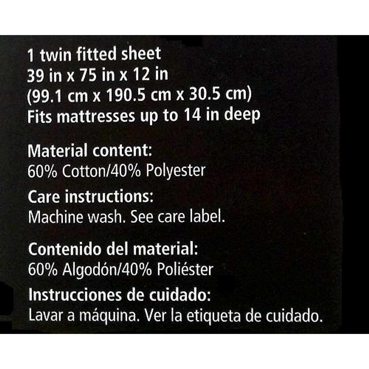 Mainstay 200 Thread Count Single Fitted or Flat Bed Sheet - Twin (Arctic White)