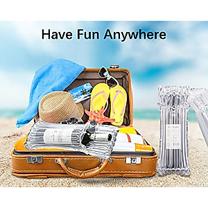 RESISSHO Wine Bottle Protector for Travel, 50 Pack Wine Bags for Travel Inflatable for Wine Fruit with Free Pump Wine Bottle Protector Air Column Cushion Sleeves for Packaging
