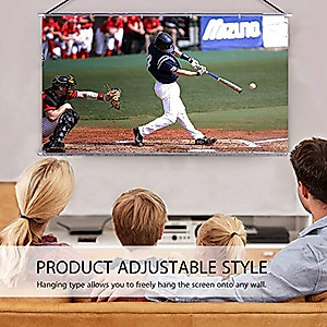 VIVOHOME 100 Inch 2-in-1 Portable Video Projector Screen with Triangle Stand, 16:9 Aspect Ratio Hanging Screen for Home School Office Indoor Outdoor