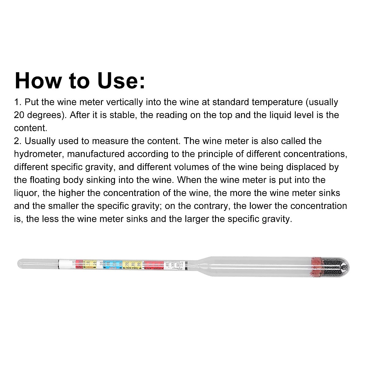 Garosa 10Pcs Triple Scale Hydrometer Home Brewing Meter Hydrometer Alcohol Home Brewing Beer Liquid Hydrometer Test Jar Household Supplies