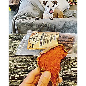 Sweet Potato Slices For Dogs - Single Ingredient Grain Free Dog Treats, Best High Anti-Oxidant Healthy 100% Natural Thick Cut Dried Sweet Potato Dog Treats With No Added Preservatives (2lb)