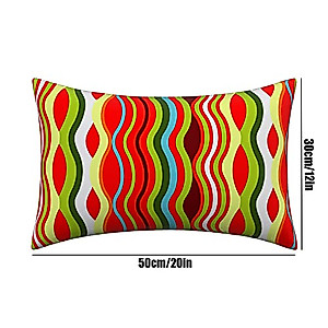 Waterproof Lumbar Support Pillow For Chair 2 Pack Rectangular Outdoor Throw Pillows Recycled Polyester Fill Reversible Design,Windproof Rainproof For Furniture Patio Garden Decorative Pillows 12"X20"