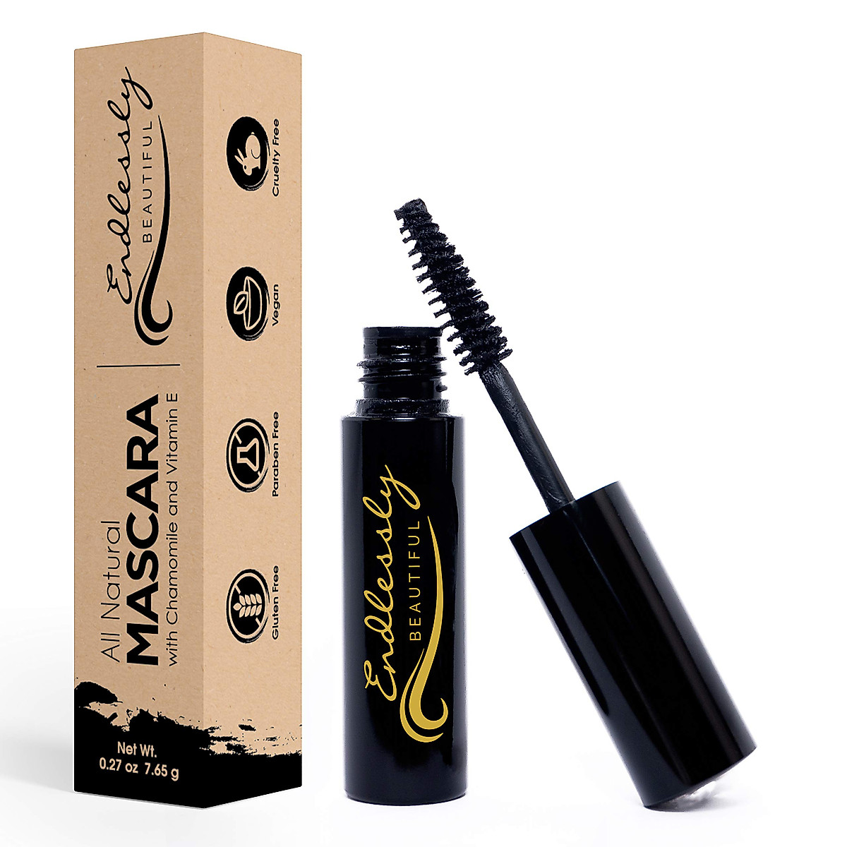 Organic Mascara by Endlessly Beautiful | An Organic Makeup, Cruelty Free Mascara | Natural Mascara | Paraben Free Vegan Mascara
