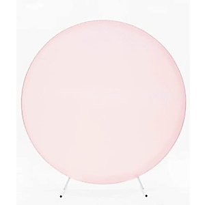 Harfirbe 6.5ft Round Backdrop Cover Baby Shower Baby Pink Background Birthday Party Decoration Children Theme Background