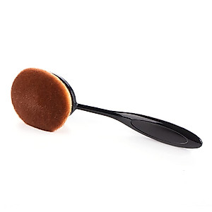 Yoseng Oval Foundation Brush Large Toothbrush makeup brushes Fast Flawless Application Liquid Cream Powder Foundation Sunscreen（All Black）