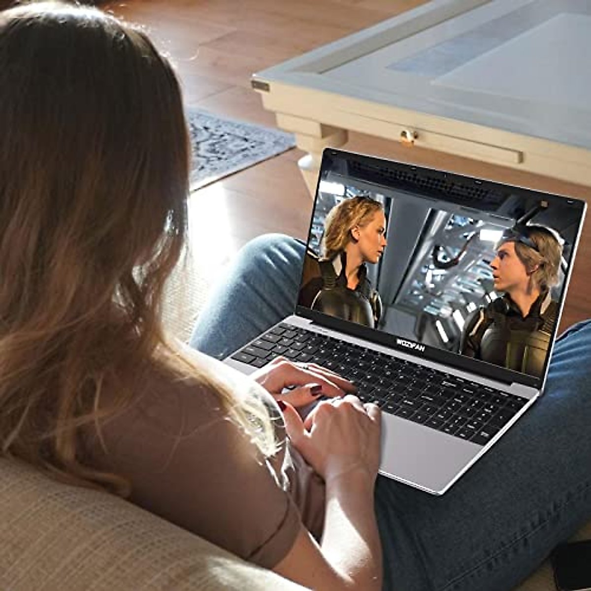 WOZIFAN 15.6 Inch Laptop Computer 6GB DDR4 256GB SSD 1920x1080 IPS Display Win 11 Laptop Celeron J4105 1.5Ghz(Up to 2.5Ghz) 4-Core Processor Notebook 2.4G+5G WiFi BT4.2 Adapter Wireless Mouse-Silver