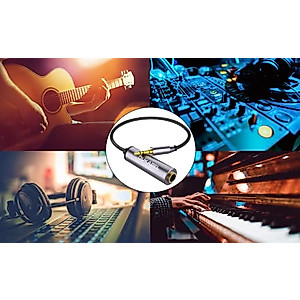 DUKABEL 1/4 to 3.5mm Adapter, 1/4 Inch Female to 3.5mm Male Headphone Adapter, TopSeries 6.35mm to 3.5mm Mini Stereo Adapter for Headphone, Guiter, Amp etc. - 30CM/12 inch