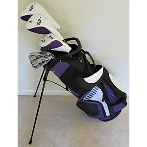 Ladies Complete Golf Club Set - Driver, Fairway Wood, Hybrid, Irons, Putter, Clubs and Stand Bag Right Hand