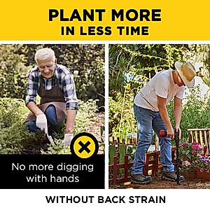 Jardilex Auger Drill Bit for Planting – 3×12 Inch + 1.6×9 Inch set – Garden Spiral Auger Bit for bedding plants, planting bulbs, umbrella holes - Save your back and your – free Plant Labels and Marker