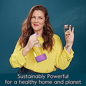 Grove Co. Floor Cleaner Refill Concentrate (2 x 1 Oz) + 1 x Durable Glass Spray Bottle (16 Oz) Plant-Based Cleaning Supplies Bundle, No Plastic Waste, 100% Natural Orange & Rosemary Scent