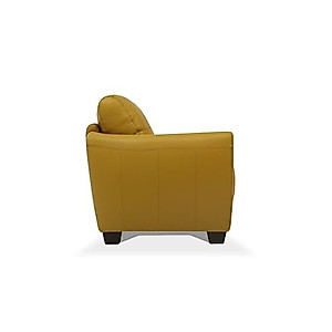 Acme Valeria Leather Sofa in Mustard