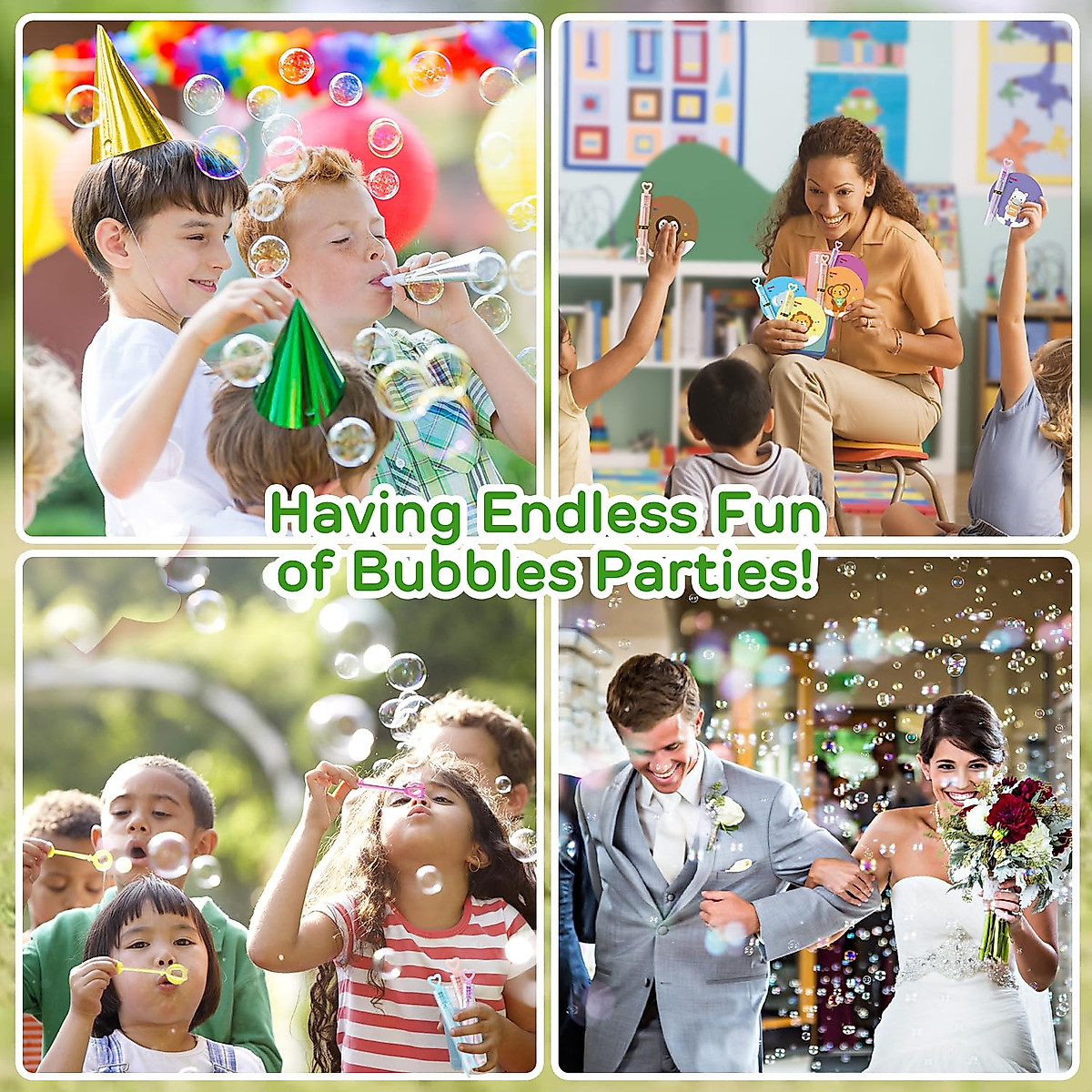 TOY Life 36 Bubbles Party Favors for Kids Mini Bubble Wands Bulk with Gift Cards Bubble Maker Kids Goodie Bag Stuffer for Classroom Wedding Birthday Party Decoration Easter Basket Stuffers for Kids