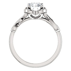 Riya Gems 1.33 Carat Round Moissanite Engagement Ring Wedding Eternity Band Vintage Solitaire Halo Setting Silver Jewelry Anniversary Promise Vintage Ring Gift for Her (4)