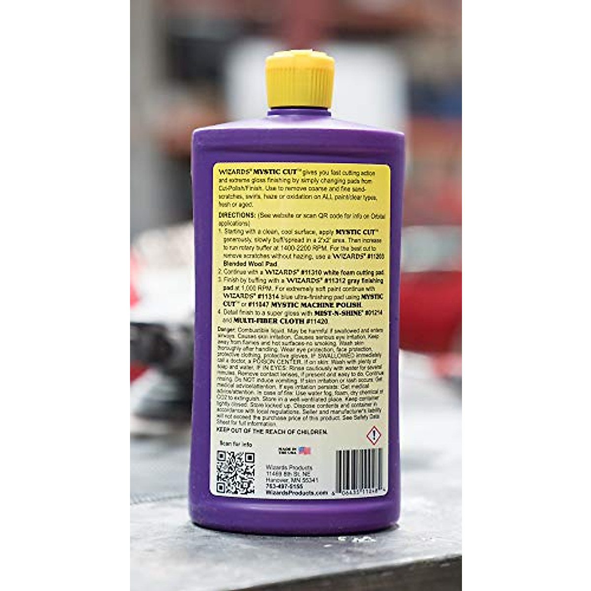 Wizards Buffing Liquid - Cutting Compounds & Polish Machine Glaze (32 oz, Mystic Cut Compound)