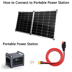 CERRXIAN XT60 Male to Solar Panel Adapter,10AWG XT60 Male to Solar Panel Connector Cable for RC Battery Solar Portable Power Power Station and Solar Panel 3.2FT/1M