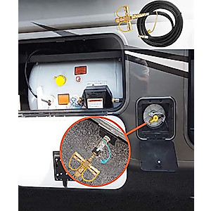 GASPRO Propane Splitter, 3 Ways 1/4inch RV Propane Quick Connect Fitting, Quick Disconnect Adapter for RV, Trailer, Camper, Connect to Propane Quick Connect Hose