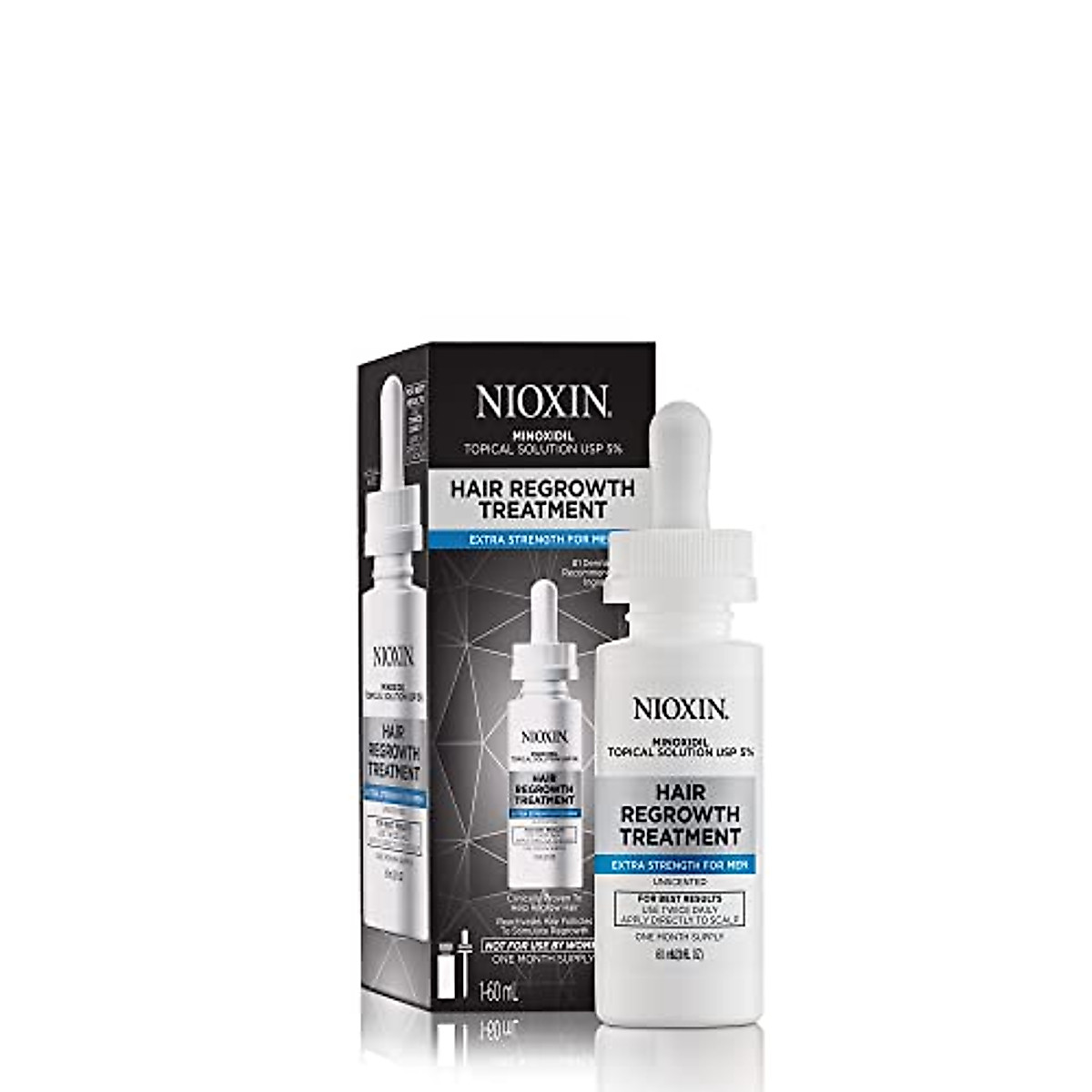 Nioxin Hair Regrowth Treatment for Men with Minoxidil 5%, 1 Month Supply, 2 oz