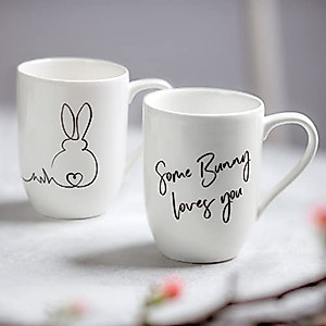Villeroy & Boch - Statement Easter Mug Set 11.5 x 8 x 10.5 cm, White Porcelain Cups, each 280 ml