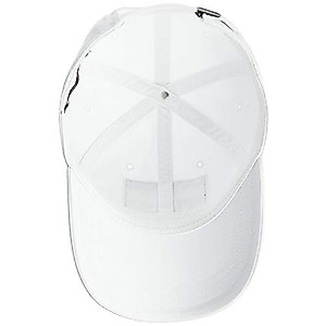 Tommy Hilfiger Men's Cotton Tony Adjustable Baseball Cap (Pack of 1), Classic White, One Size