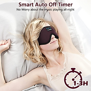 LC-dolida Steam Eye Mask, Eye Steamer with Sleeping Headphones for Side Sleepers, Colorful 3D Music Eye Mask Cool Birthday Holiday Unique Gifts for Family