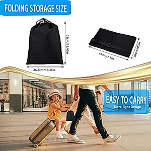 Airplane Footrest for Kids,Travel Airplane Toddler Bed,Portable Toddler Bed for Travel,Travel Foot Rest for Airplane Flights,Travel Seat Cushion for Airplane,Airplane Seat Extender for Kids (Black)