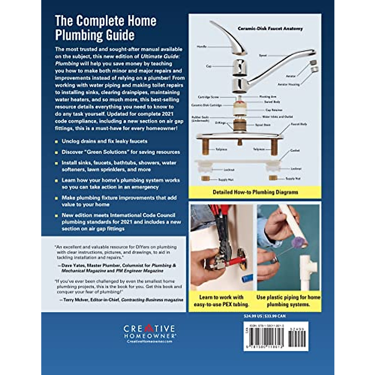 Ultimate Guide: Plumbing, Updated 5th Edition (Creative Homeowner) Beginner-Friendly Step-by-Step Projects, Comprehensive How-To Information, Code-Compliant Techniques for DIY, and Over 800 Photos