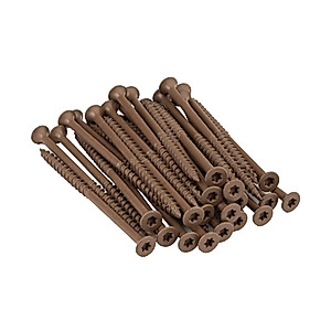 Nuvo Iron Deck Screws Box #8 x 3-250 Count, Brown