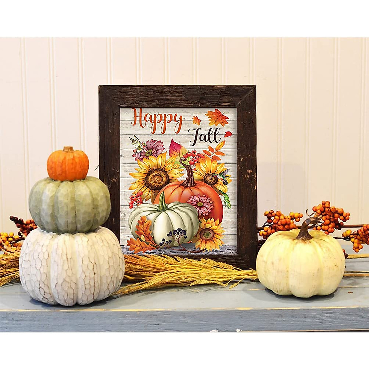 GESOON Fall Diamond Painting Kits for Adults Beginners Round Full Drill 5D DIY Pumpkin Diamond Art Kits Sunflowers Picture Art for Home Wall Decor 12x16inch