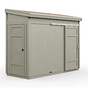 Handy Home Products Cambria 10x4 Outdoor Wood Storage Shed with Full Floor System