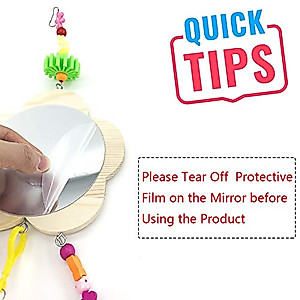 Vehomy 2Pcs Chicken Toys for Hens Chicken Mirror Toy with Bell and Chicken Xylophone Toy for Chicks Hens Roosters