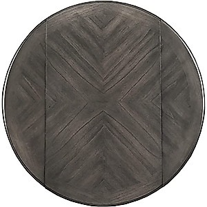 New Classic Furniture Gia Drop Leaf Dining Table with Two Chairs, 42-Inch, Gray