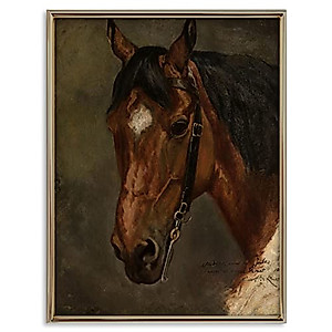 Equestrian Wall Decor - Horse Art Print for Home Decor - Antique Horse Riding Wall Artwork Decoration Farmhouse Country Wall Art for Home Decor - 11x14 inches, Ready to Frame (Stallion Portrait)