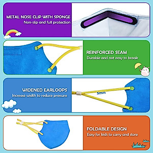 ChiSip 50Pcs KN95 Face Mask for Kids, 5-Layers Breathable KN95 Masks with Cartoon Pattern for Children Boys Girls, Multicolored Safety Masks