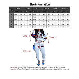 Sexyshine Women's Casual 2 Piece Camo Pink Letter Print Outfits Pullover Sweatshirt Tops and Long Pants Tracksuits Set Plus Size(9759BL,M)