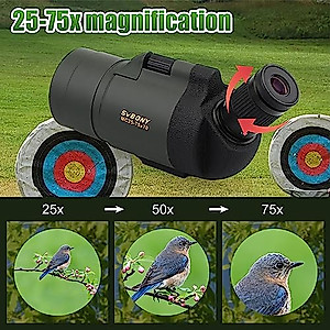 SVBONY SV41 Mak Spotting Scopes with Tripod for Target Shooting,25-75x70,Compact,Waterproof,Scopes for Hunting,Shooting,Travel,Camping