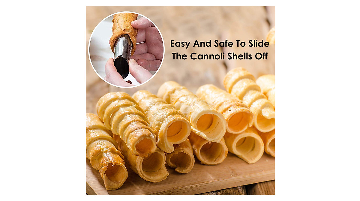 5-Inch Stainless Steel Cannoli Tubes - 15 Pack