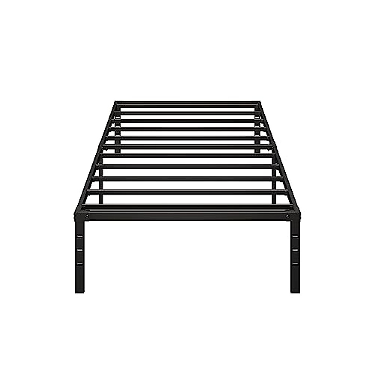 Besebay Twin Size Bed Frame 14 Inch Heavy Duty Metal Frames with Steel Slats Support Ample Storage No Box Spring Needed, Easy Assembly, Noise Free, Black