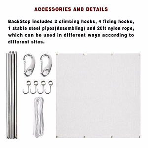 Diolili 2mm Slingshot Archery Target Backstop Netting
