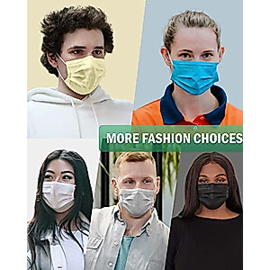 EG ECOGUARD Face Masks Disposable Made in USA, 4 Ply 5 Colored Masks Individually Wrapped Face Mask Breathable Comfortable Disposable Face Masks for Adults Men Women, 50 Pack