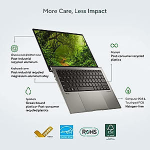 ASUS Zenbook S 13 OLED Ultra Laptop, 13.3” OLED 2.8K Display, Intel Evo Certified, i7-1355U CPU, Intel® Iris Xe Graphics, 32GB RAM, 1TB SSD, Windows 11 Pro, Basalt Grey, UX5304VA-XS76T