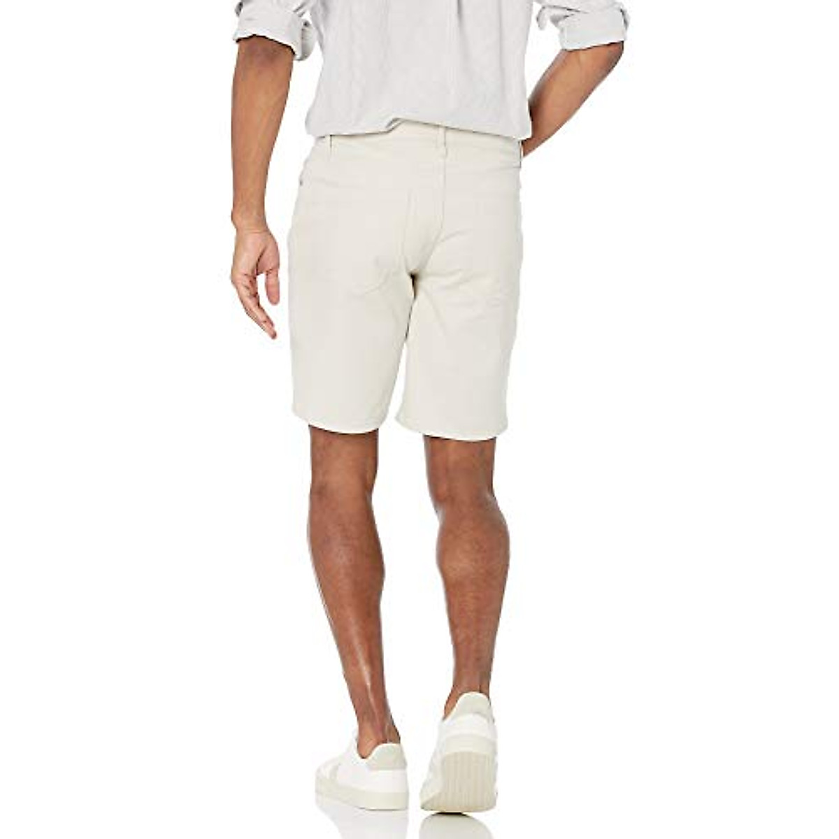 Amazon Essentials Men's Slim-Fit 9" Inseam Stretch 5-Pocket Short, Stone, 34