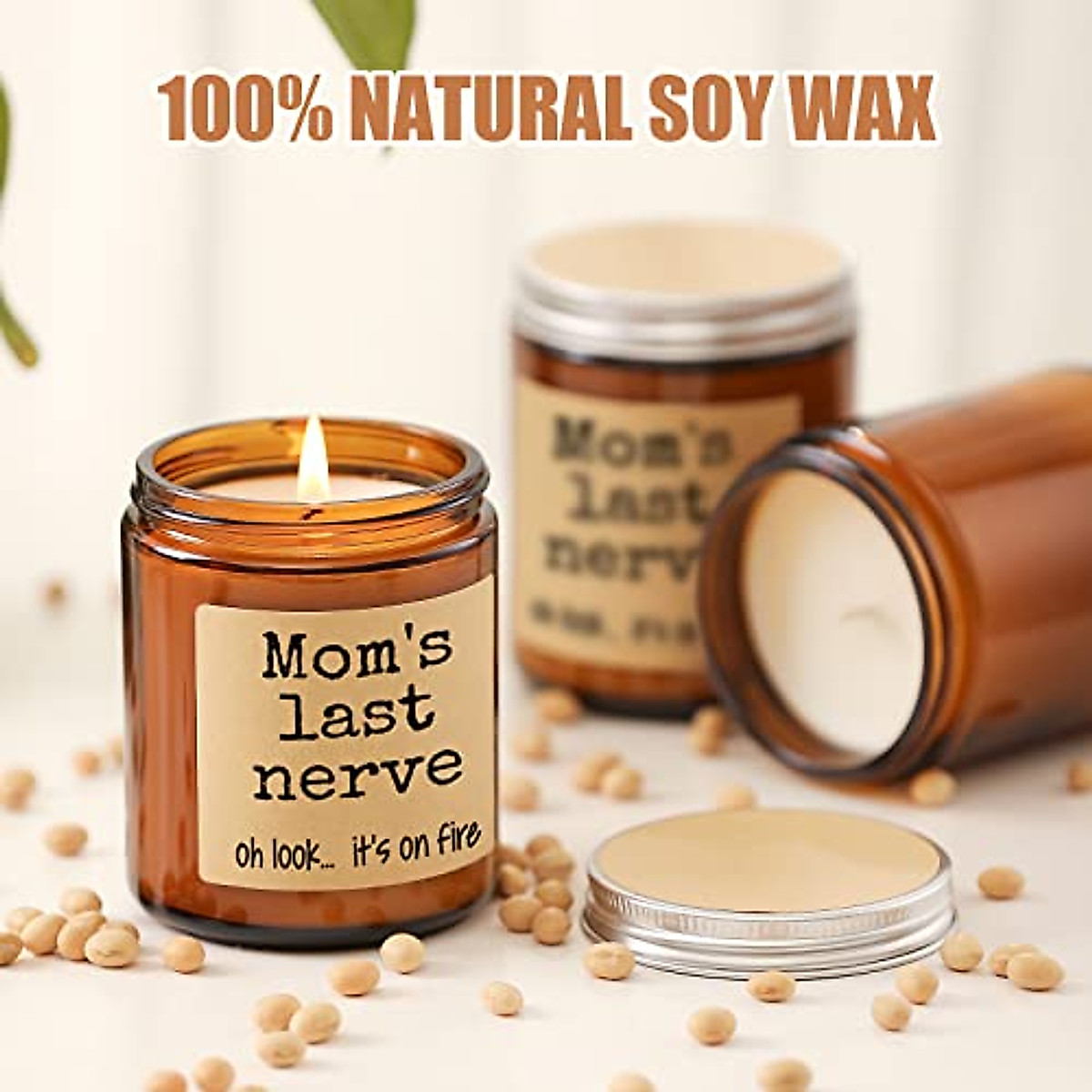 Gifts for Mom from Daughter Son, Funny Birthday Gifts for Mom, Mother's Day Gifts from Daughter Son, Thanksgiving Christmas Valentines Day Gifts for Women Mom Mother Stepmom - Lavender Scented Candles