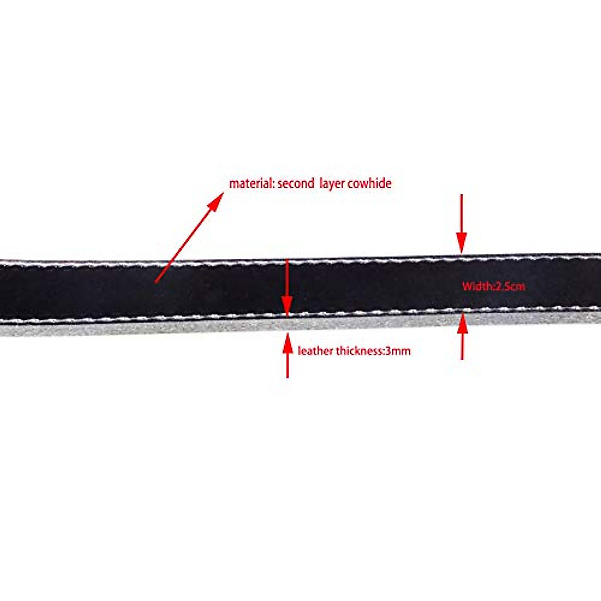 Rowmanlin Mens Suspenders with Snap Hooks on Belt Loops Genuine Cowhide Leather Adjustable Tuxedo Wedding for Gifts