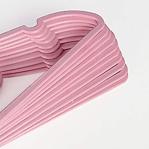 Veemoon Plastic Hangers 15PCS Heavy Duty Clothes Hanger for Adults, Non- Slip Clothes Hanger, Heart Hangers with 360 Degree Swivel Hook for Coat, Shirt, Dress, Trousers, Shirts Heart Hangers