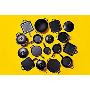 Lodge BOLD 12 Inch Seasoned Cast Iron Grill Pan with Loop Handles; Design-Forward Cookware