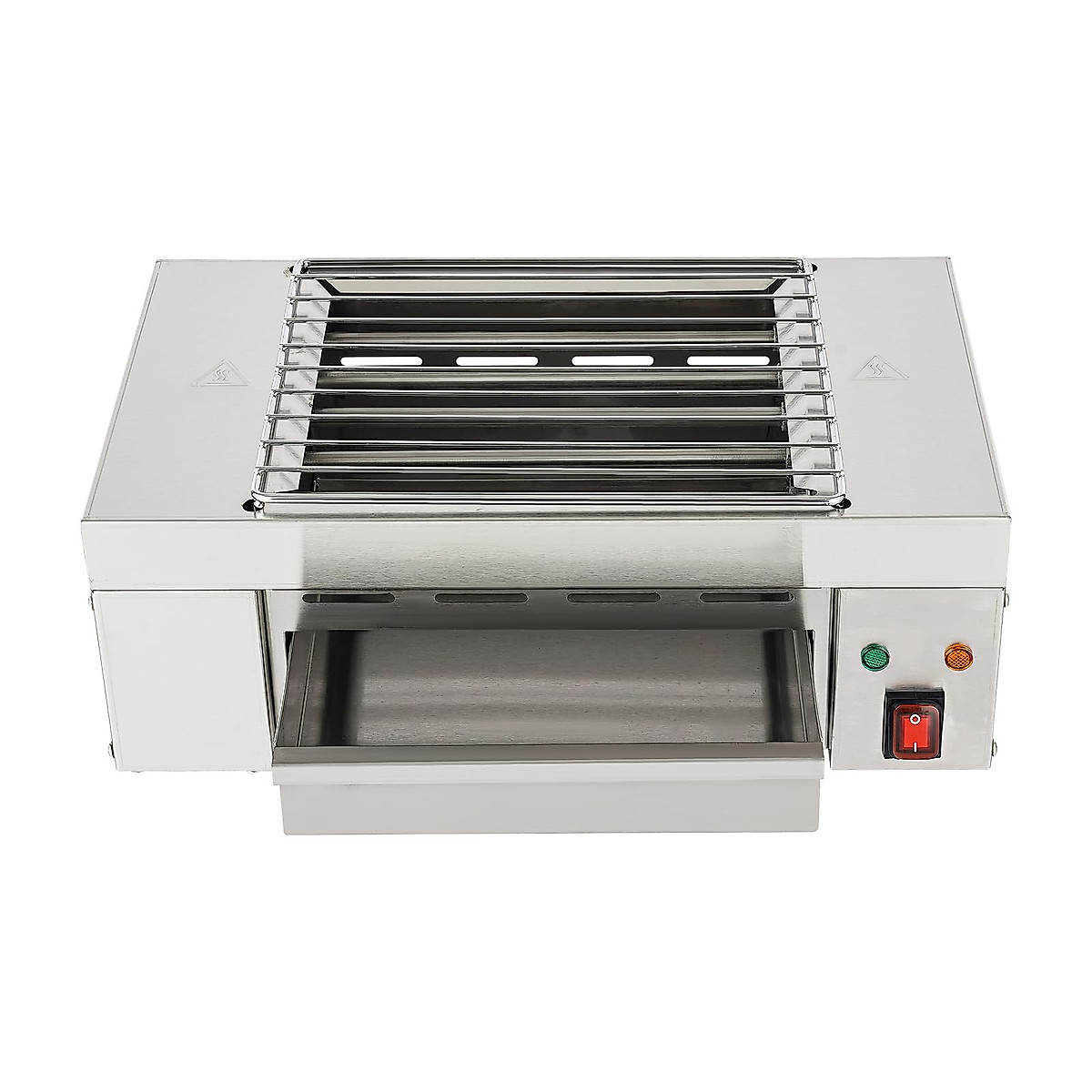 Barbecue Electric Grill, Commercial and Family Use Griddle with Detachable Grill Mesh, BBQ Grill for Grilled Cheese, Hot Dogs, Corn, Fish, Steak, 1500W, 110V