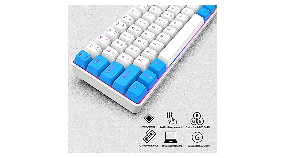 TMKB GK61 60% Wireless Mechanical Keyboard - Gaming RGB