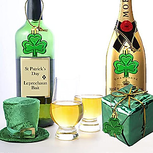 24Pcs St Patrick's Day Shamrocks Ornaments - Shamrocks Decorations |St Patrick's Day Hanging Clover | Romantic Day St Patrick's Day Decorations